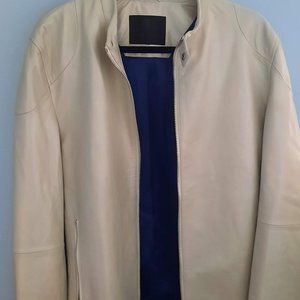 Cadogan | Jackets & Coats | Cadogan Mens White Leather Jacket | Poshmark
